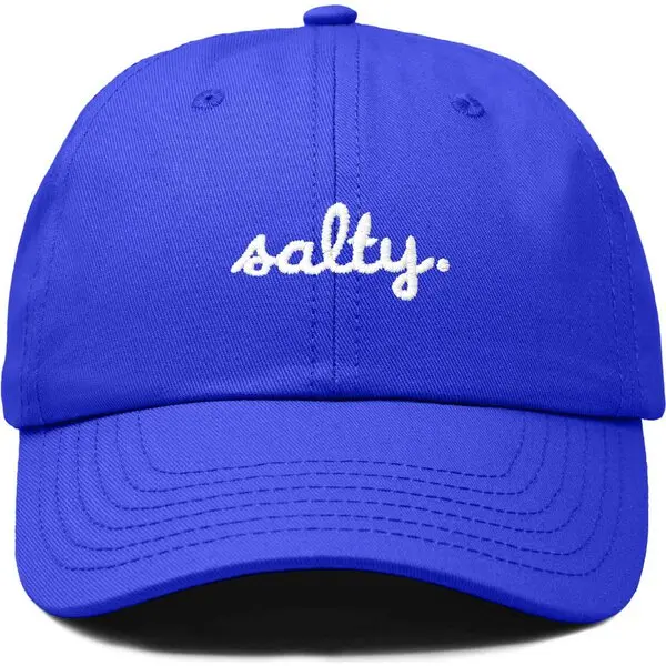 DALIX Salty Embroidered Baseball Cap - Royal Blue