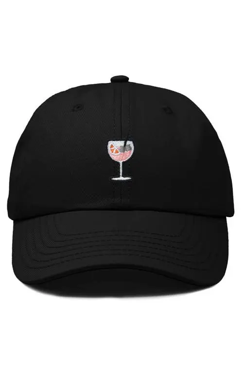 DALIX Spritz Embroidered Baseball Cap - Black