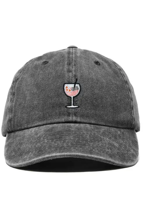 DALIX Spritz Embroidered Baseball Cap - Black