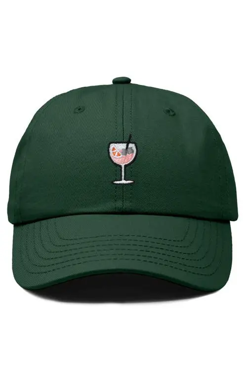 DALIX Spritz Embroidered Baseball Cap - Dark Green