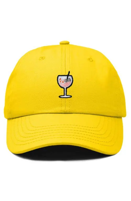 DALIX Spritz Embroidered Baseball Cap - Gold