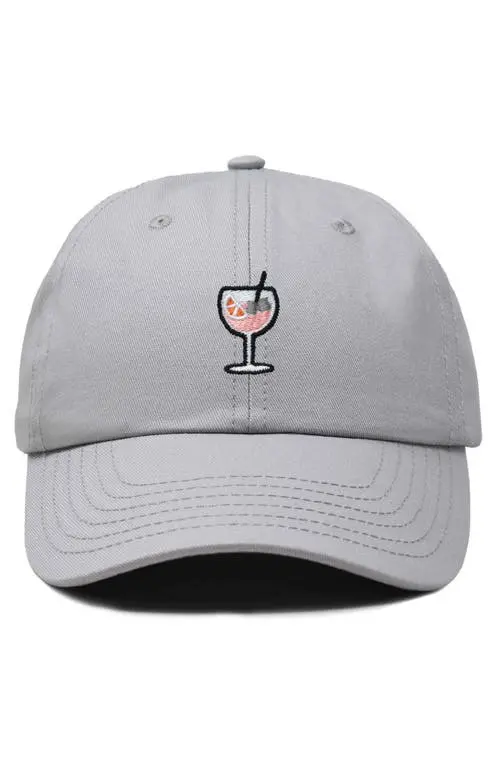 DALIX Spritz Embroidered Baseball Cap - Gray