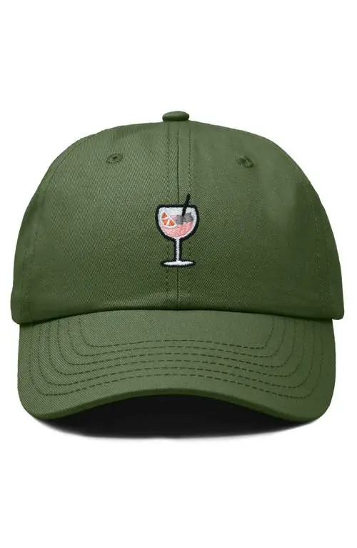 DALIX Spritz Embroidered Baseball Cap - Olive