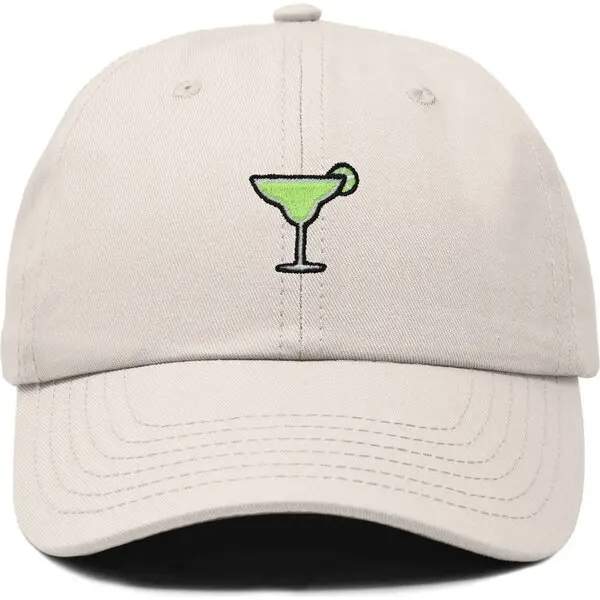 DALIX Margarita Embroidered Cap - Beige