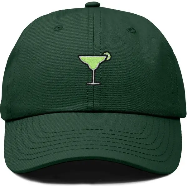 DALIX Margarita Embroidered Cap - Dark Green