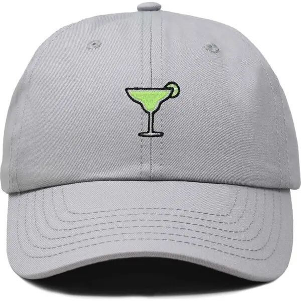 DALIX Margarita Embroidered Cap - Gray