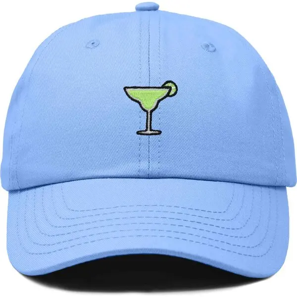 DALIX Margarita Embroidered Cap - Light Blue