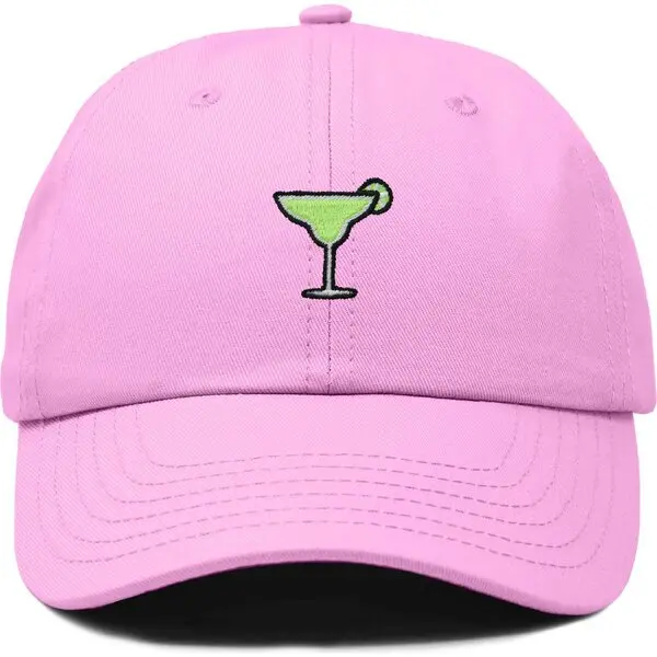 DALIX Margarita Embroidered Cap - Light Pink