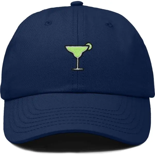 DALIX Margarita Embroidered Cap - Navy Blue