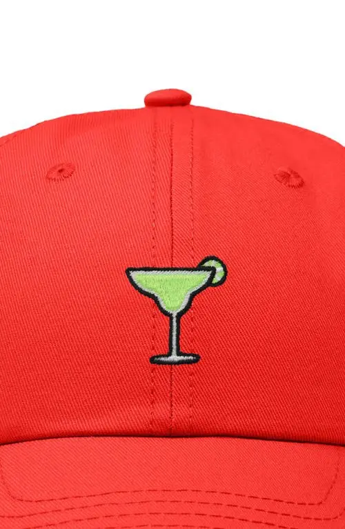 DALIX Margarita Embroidered Cap - Red