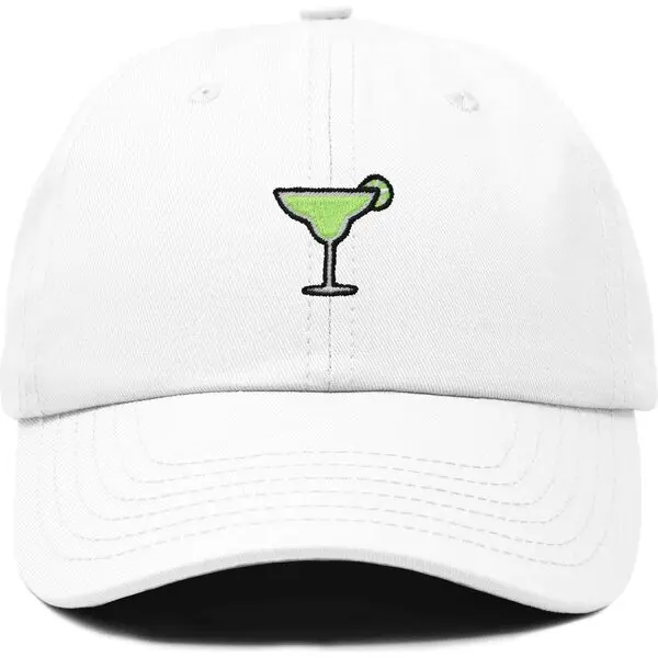 DALIX Margarita Embroidered Cap - White