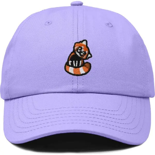 DALIX Panda Embroidered Cap - Lavender