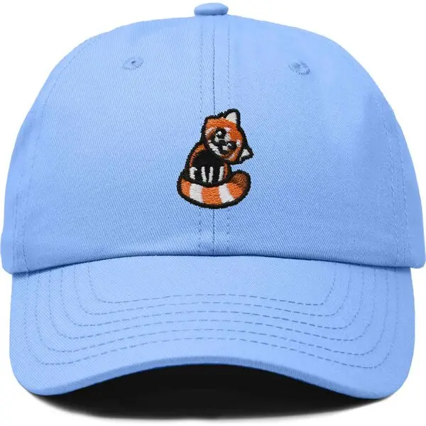 DALIX Panda Embroidered Cap - Light Blue