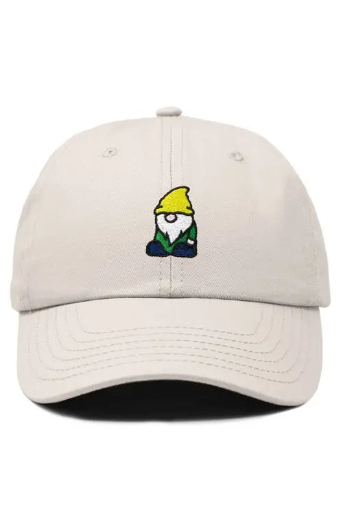 DALIX Gnome Embroidered Cap - Beige