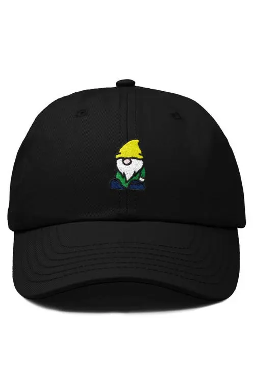 DALIX Gnome Embroidered Cap - Black