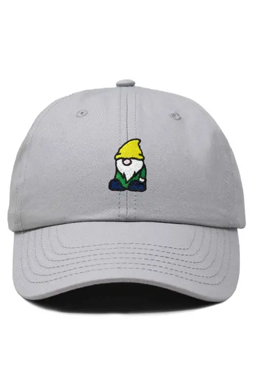 DALIX Gnome Embroidered Cap - Gray