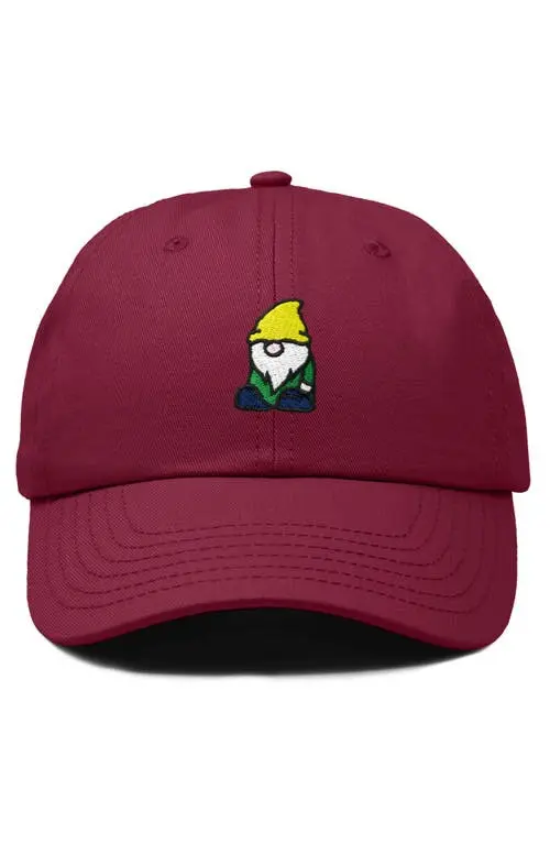 DALIX Gnome Embroidered Cap - Maroon