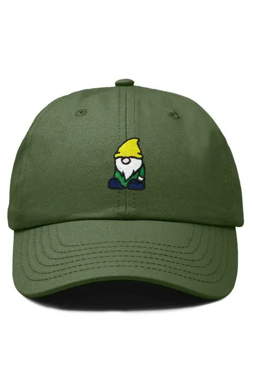 DALIX Gnome Embroidered Cap - Olive