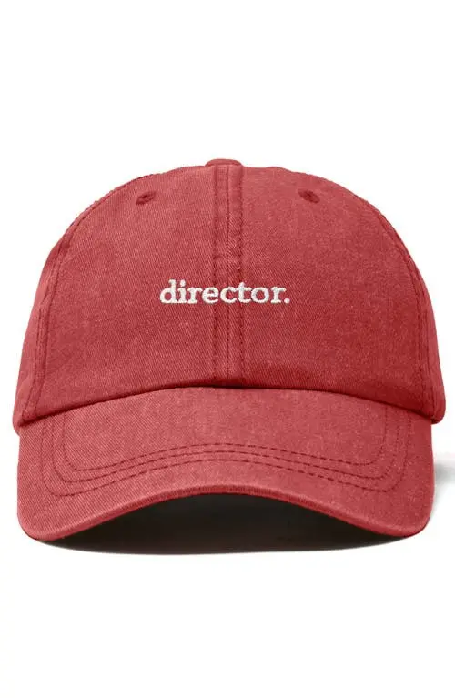 DALIX Director Embroidered Cap - Washed Red