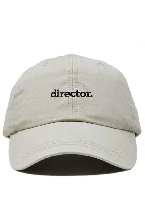 DALIX Director Embroidered Cap - Washed Stone White