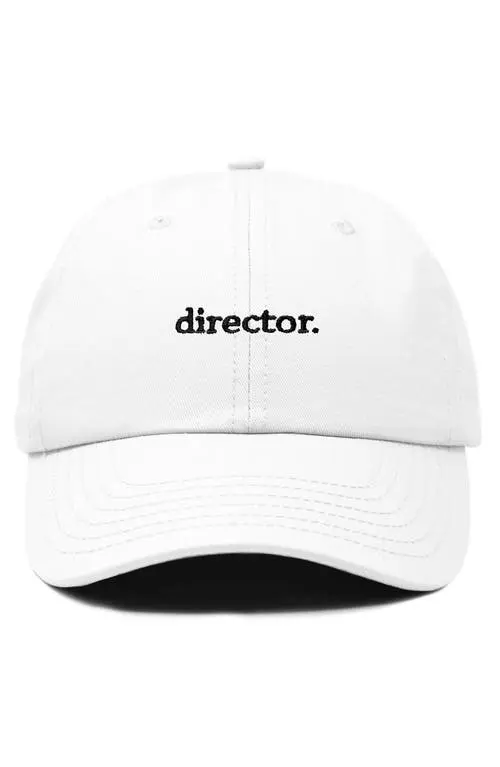 DALIX Director Embroidered Cap - White