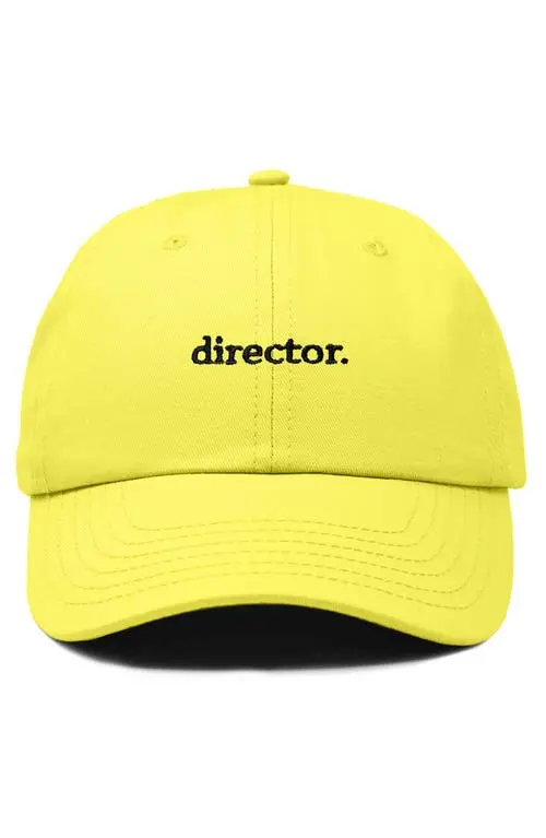 DALIX Director Embroidered Cap - Yellow