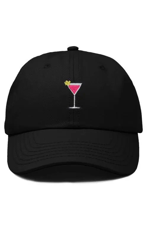 DALIX Cosmo Embroidered Cap - Black
