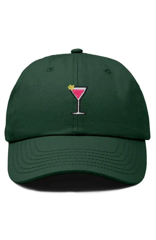 DALIX Cosmo Embroidered Cap - Dark Green