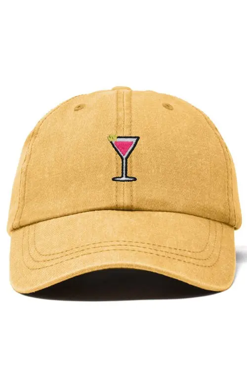 DALIX Cosmo Embroidered Cap - Washed Gold
