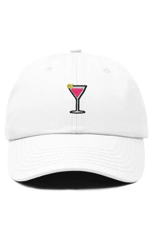 DALIX Cosmo Embroidered Cap - White