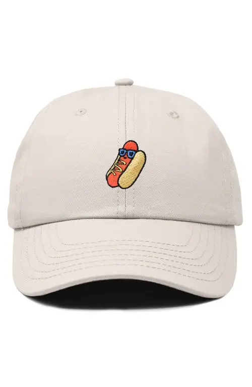 DALIX Embroidered Baseball Cap - Beige