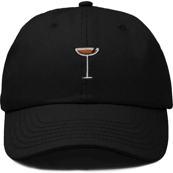 DALIX Espresso Martini Embroidered Cap - Black