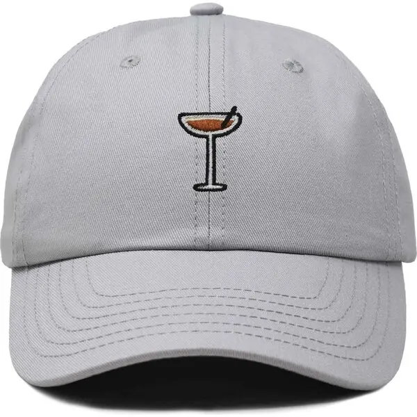 DALIX Espresso Martini Embroidered Cap - Gray