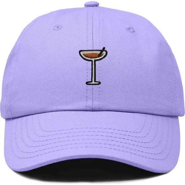 DALIX Espresso Martini Embroidered Cap - Lavender