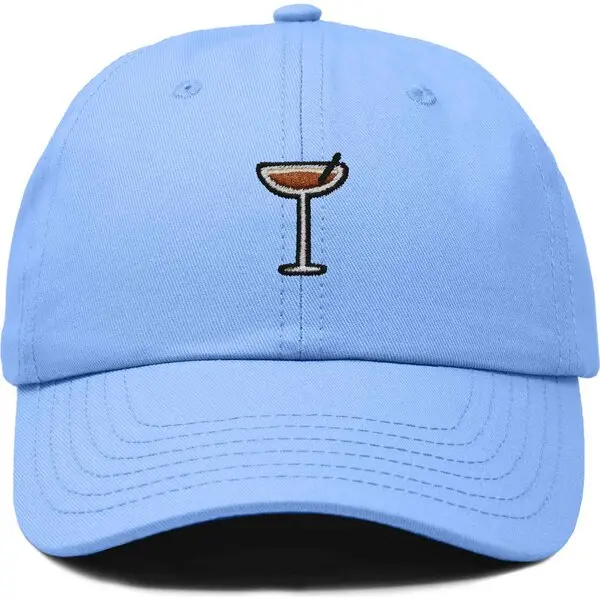 DALIX Espresso Martini Embroidered Cap - Light Blue