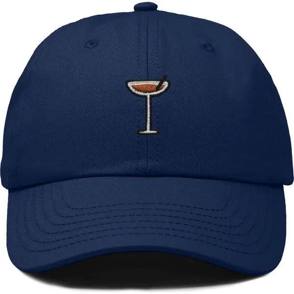 DALIX Espresso Martini Embroidered Cap - Navy Blue