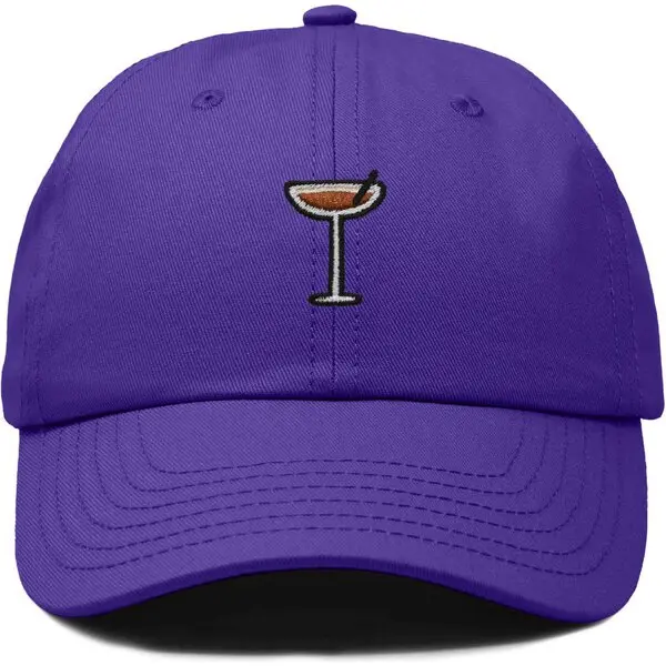 DALIX Espresso Martini Embroidered Cap - Purple
