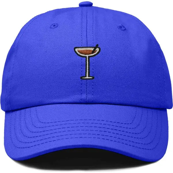 DALIX Espresso Martini Embroidered Cap - Royal Blue