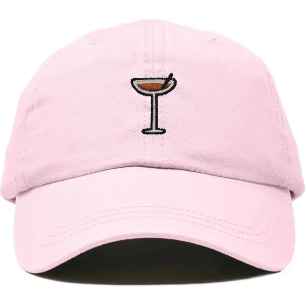 DALIX Espresso Martini Embroidered Cap - Washed Pink