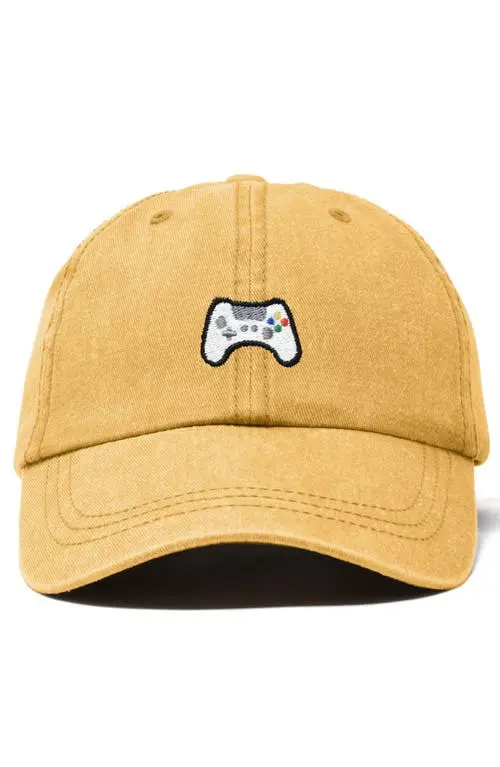 DALIX Game Controller Embroidered Cap - Washed Gold