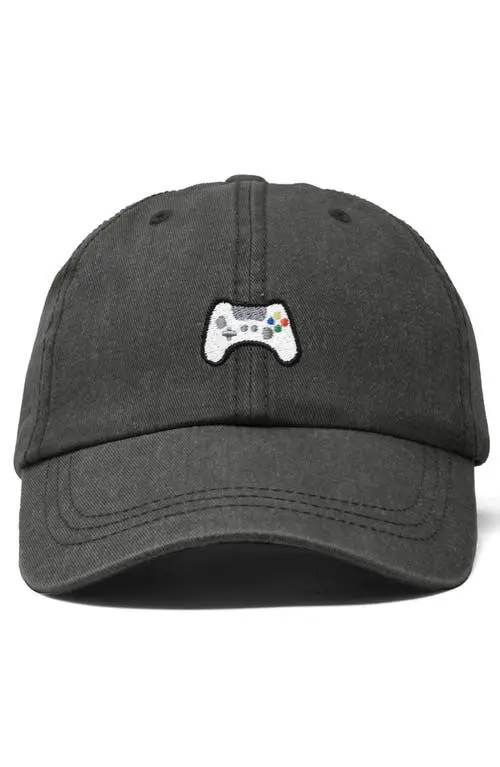 DALIX Game Controller Embroidered Cap - Washed Gray