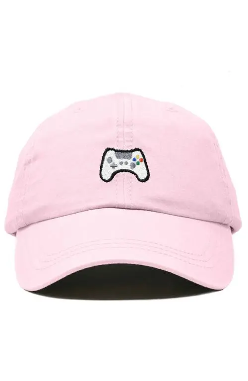 DALIX Game Controller Embroidered Cap - Washed Pink