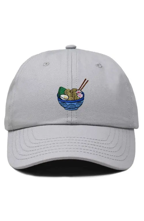 DALIX Noodles Embroidered Cap - Gray