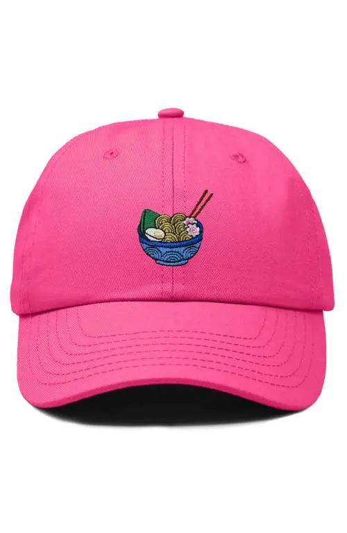 DALIX Noodles Embroidered Cap - Hot Pink