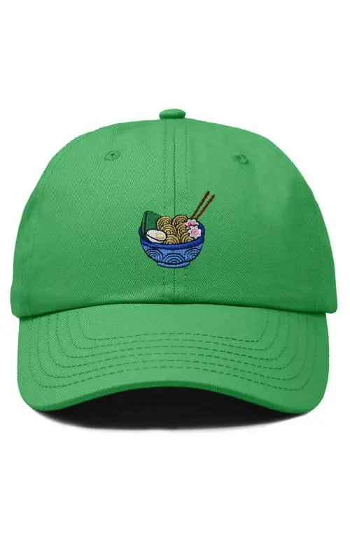 DALIX Noodles Embroidered Cap - Kelly Green