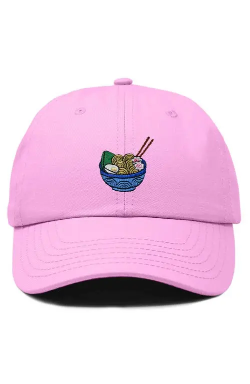 DALIX Noodles Embroidered Cap - Light Pink