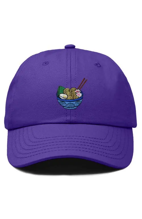 DALIX Noodles Embroidered Cap - Purple