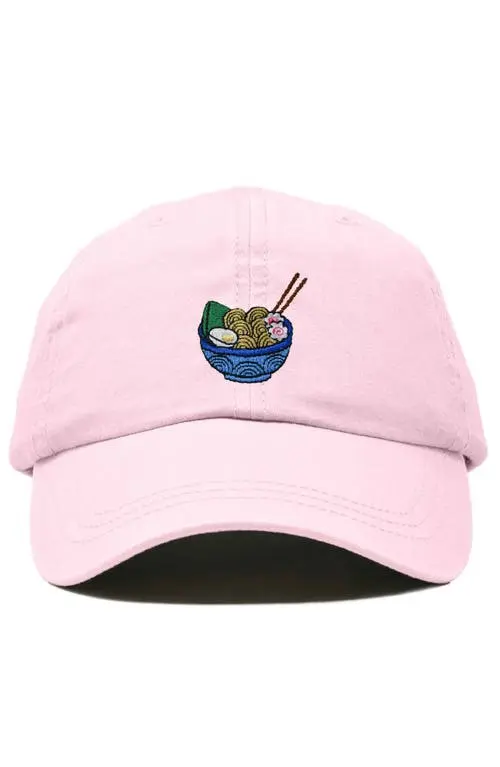 DALIX Noodles Embroidered Cap - Washed Pink