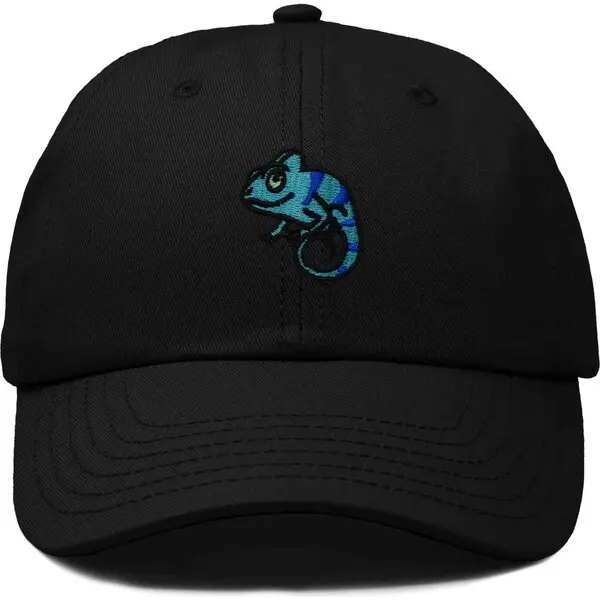 DALIX Chameleon Embroidered Cap - Black
