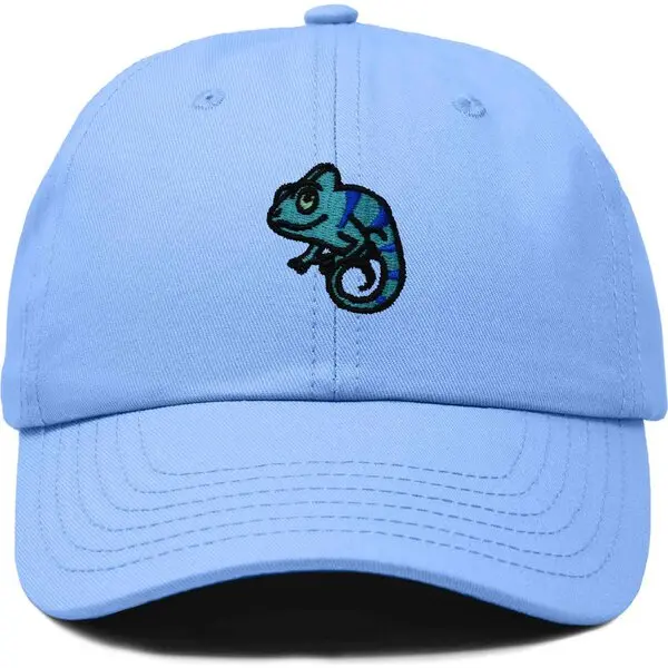 DALIX Chameleon Embroidered Cap - Light Blue